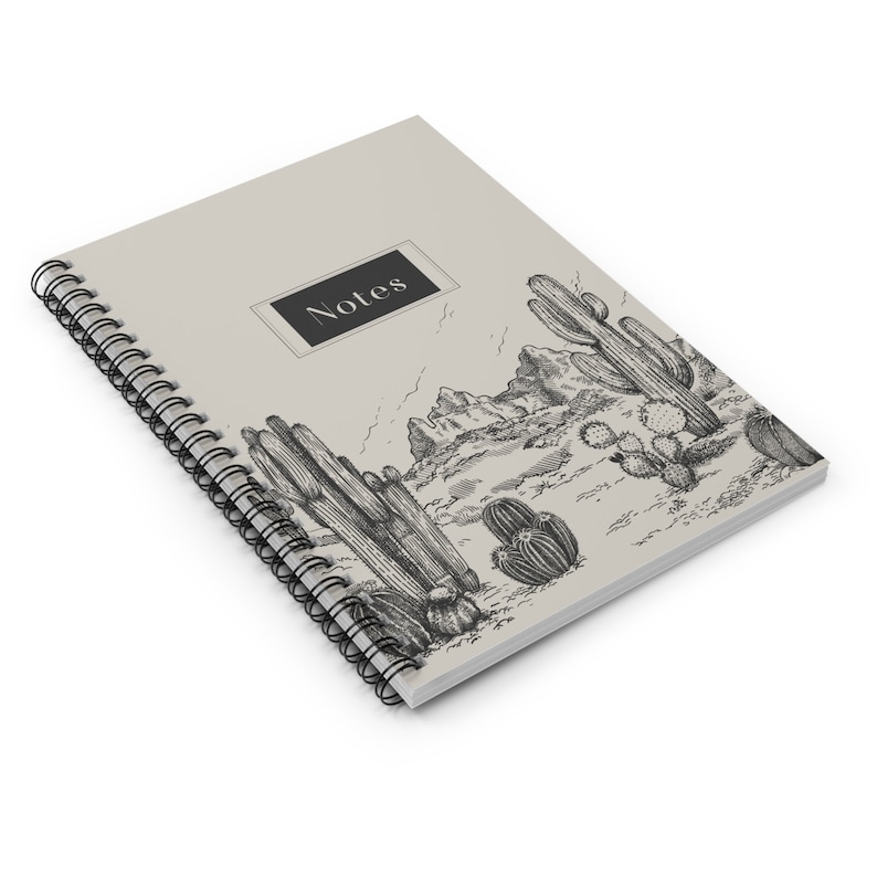 Western Desert Cactus Spiral Notebook - Ruled Line - Etsy