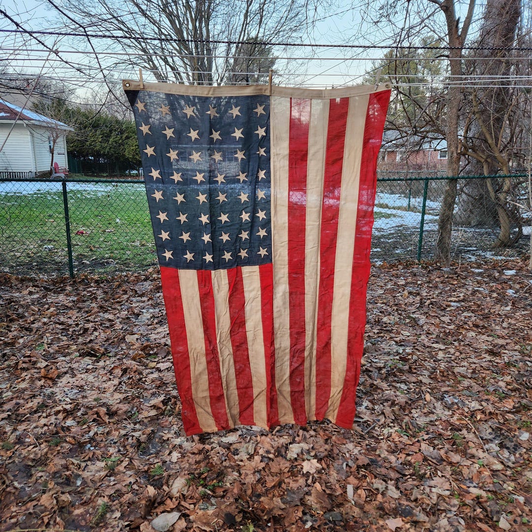 48 Star Vintage MCM American Flag - Etsy