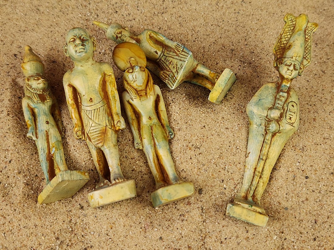 Vintage Egyptian Statues, Perfect for Shelf - Etsy