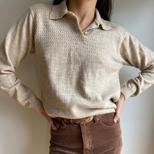 Sweater With Collar - Etsy