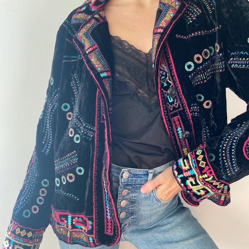 Embroidered Jacket - Etsy