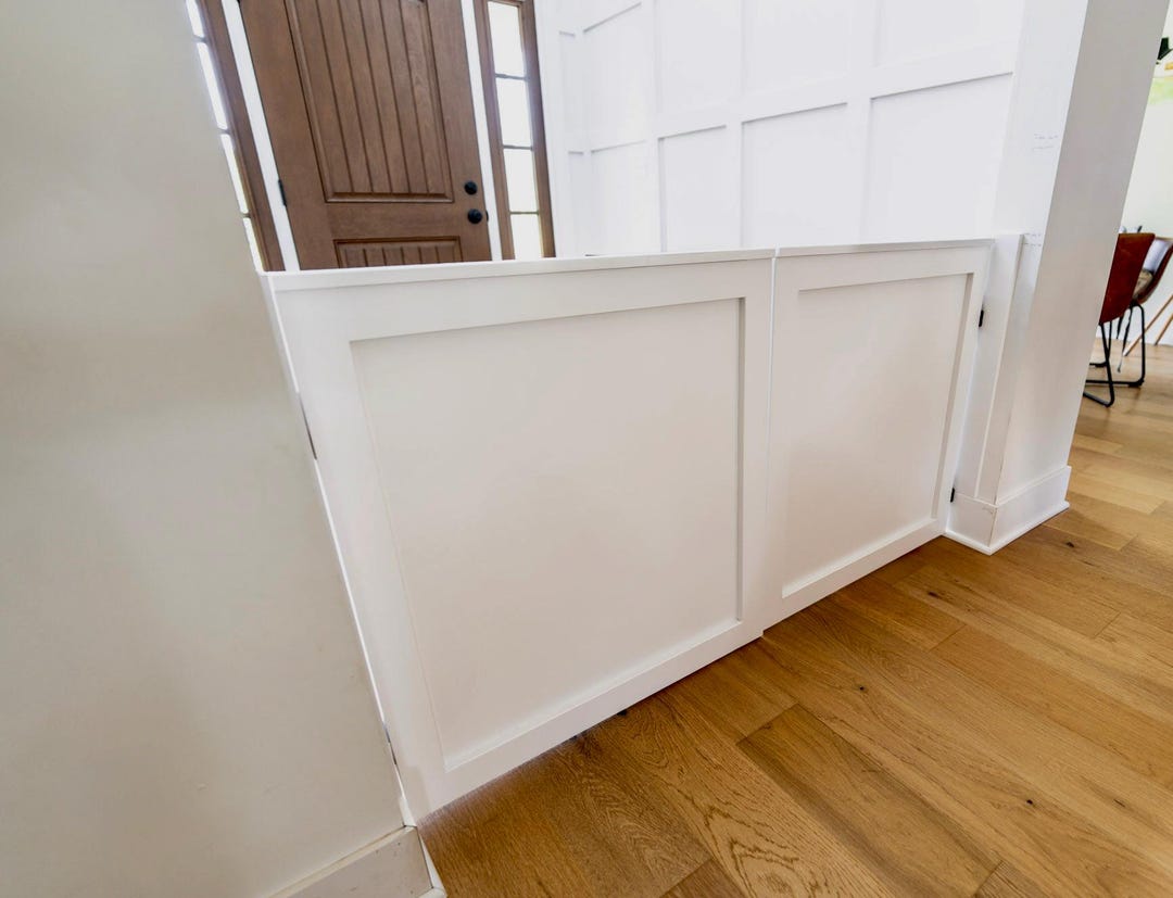 Double Baby Gate – Center Opening | Extra Wide Custom Wooden Safety ...