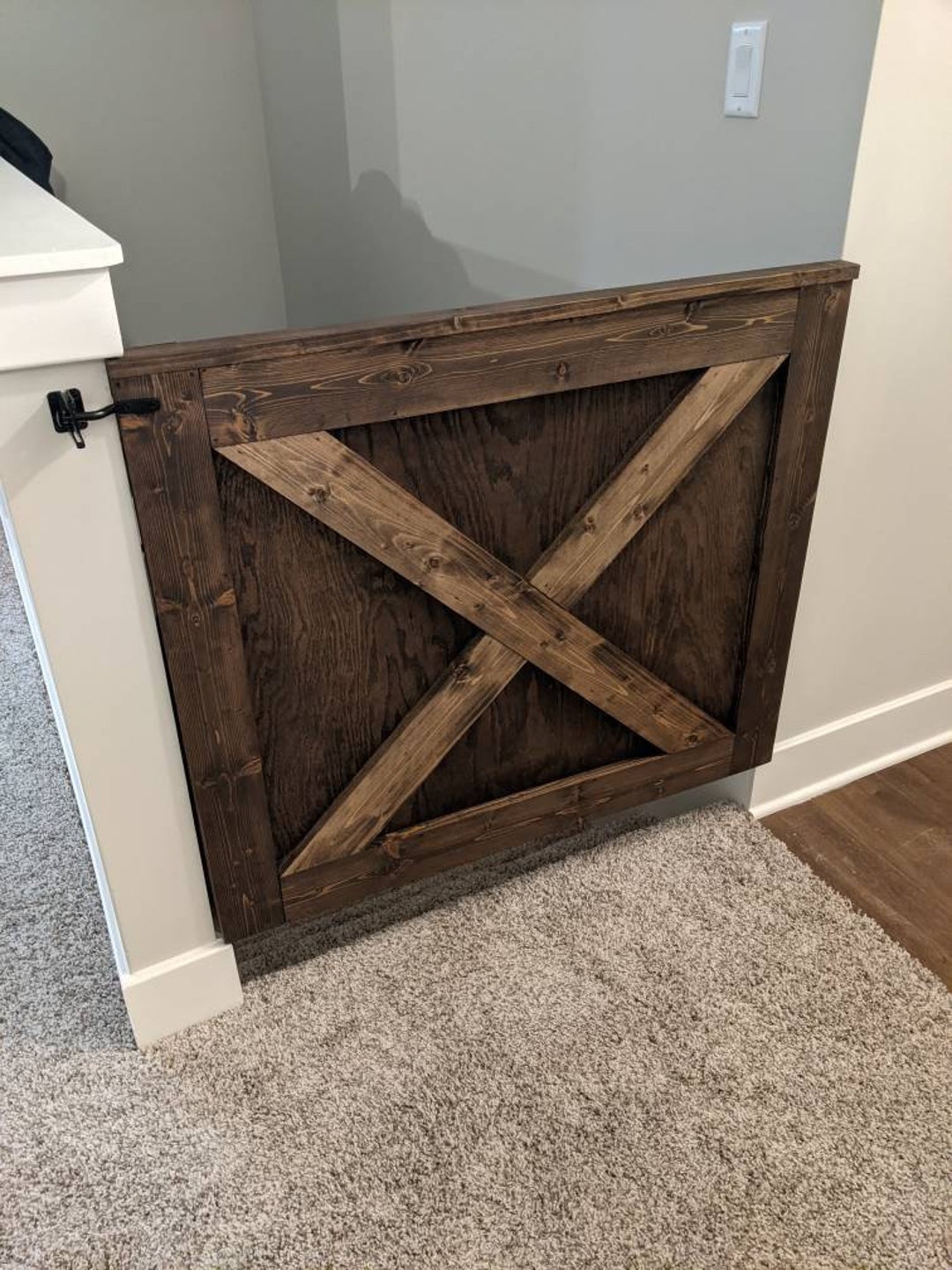 Stained Baby Gate | Baby Gate | Pet Gate | Stairway Gate| Rustic ...