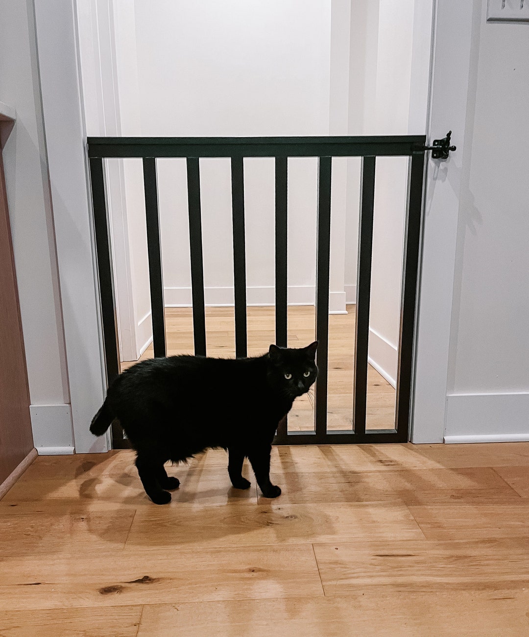 Custom Black Spindle Wooden Gate | Baby Gate | Stairway Gate| Wooden ...
