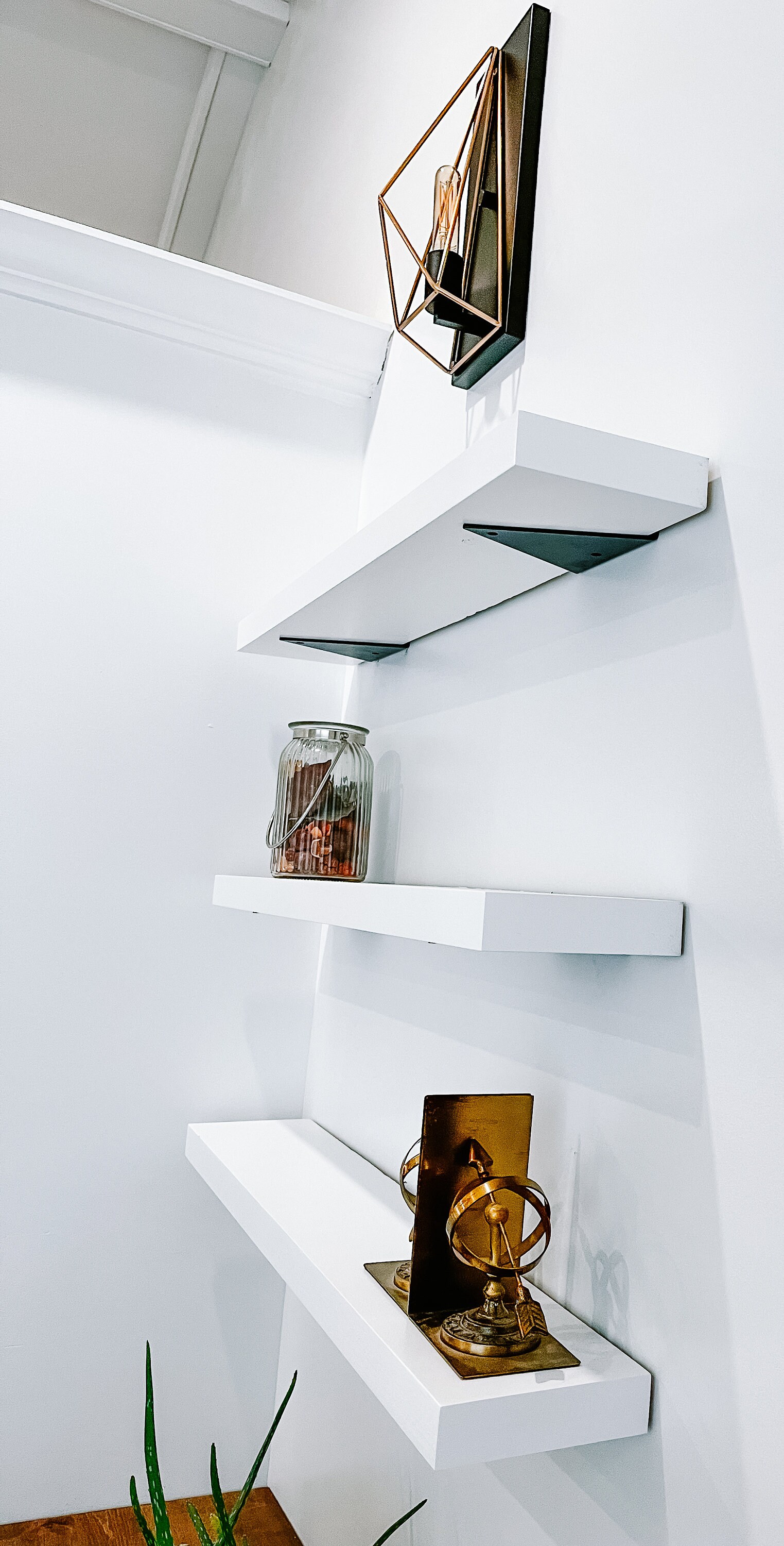 White Solid Wood Floating Shelves White Floating Shelves - Etsy