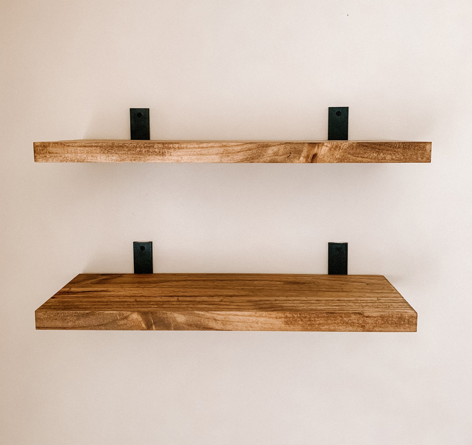 Special Walnut Industrial Wood Shelves Shelves Bracketed | Etsy