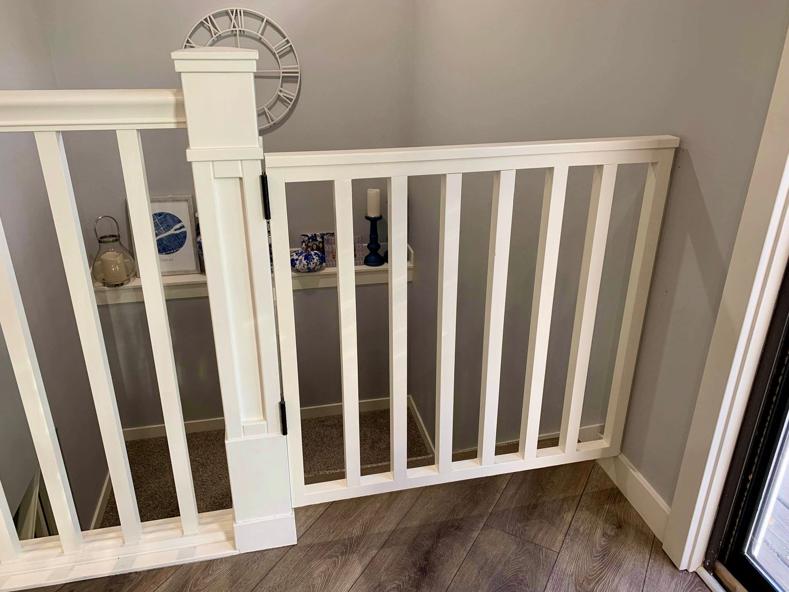 Custom Spindle Wooden Gate | Baby Gate | Stairway Gate| White Wooden ...