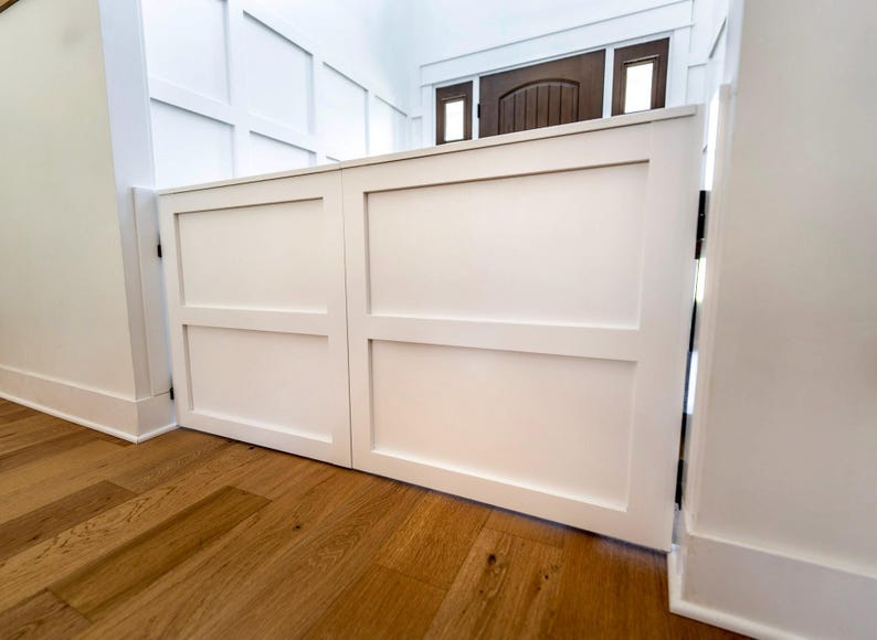 Double Baby Gate – Center Opening | Extra Wide Custom Wooden Safety ...