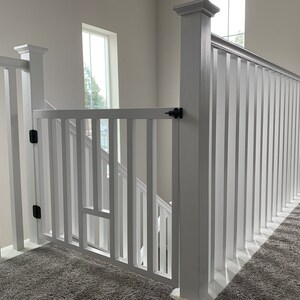 Custom Spindle Wooden Gate | Baby Gate | Stairway Gate| White Wooden ...