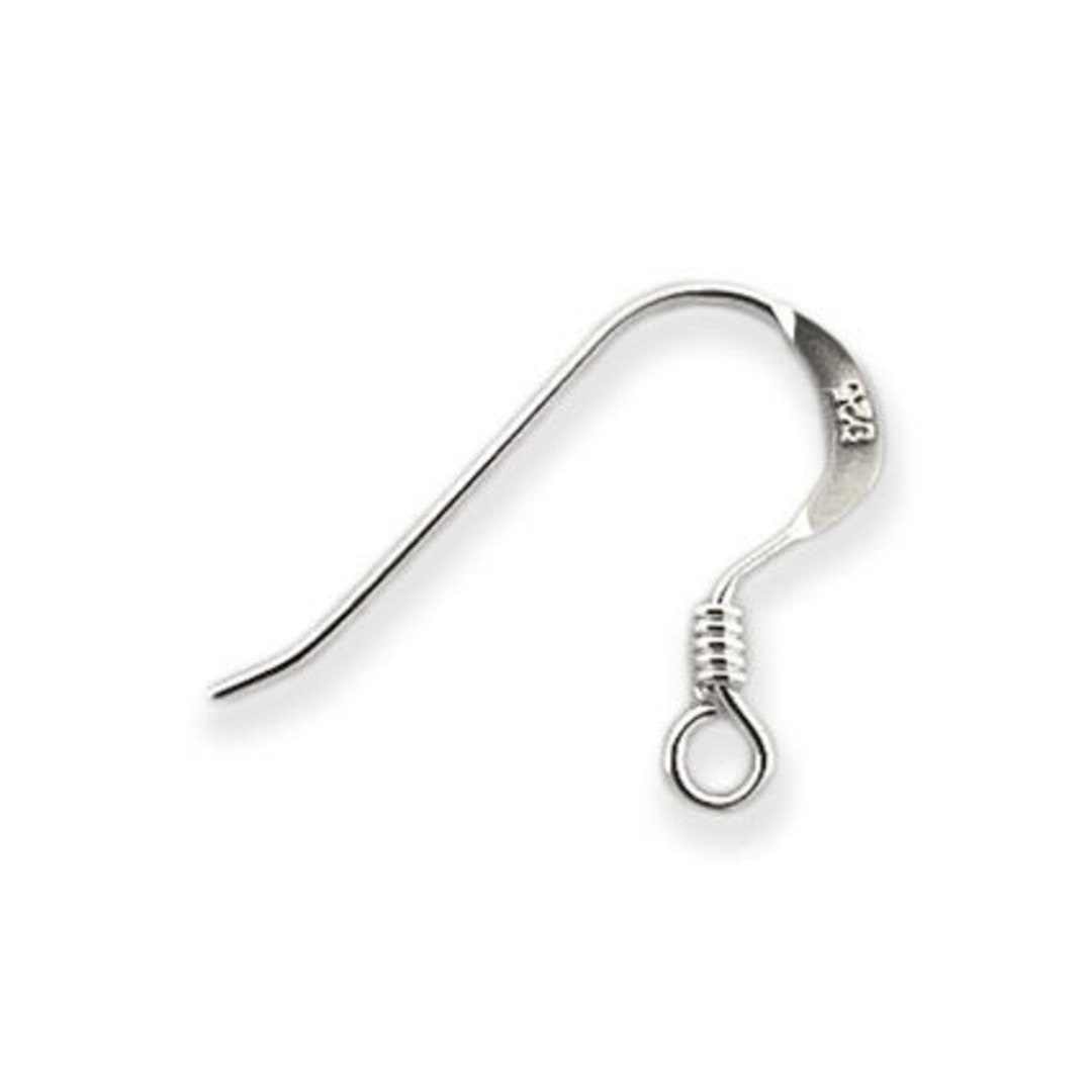 925 Sterling Silver Hammered Coil Earring Hooks | DIY Jewelry Findings ...