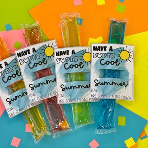 Have a Super Cool Summer, Freeze Pop Tags, Sun Tag, Friend, Family ...
