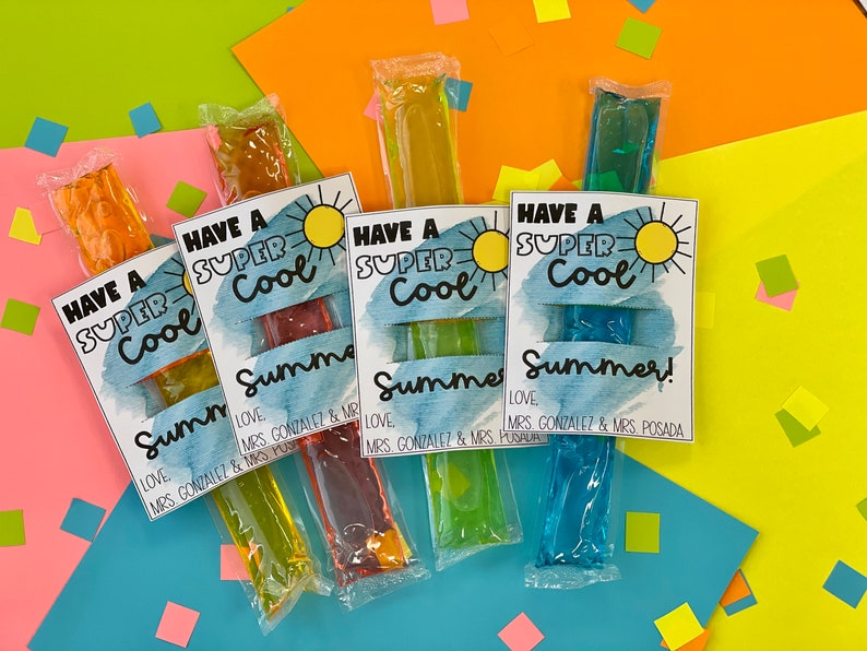 Have a Super Cool Summer, Freeze Pop Tags, Sun Tag, Friend, Family ...
