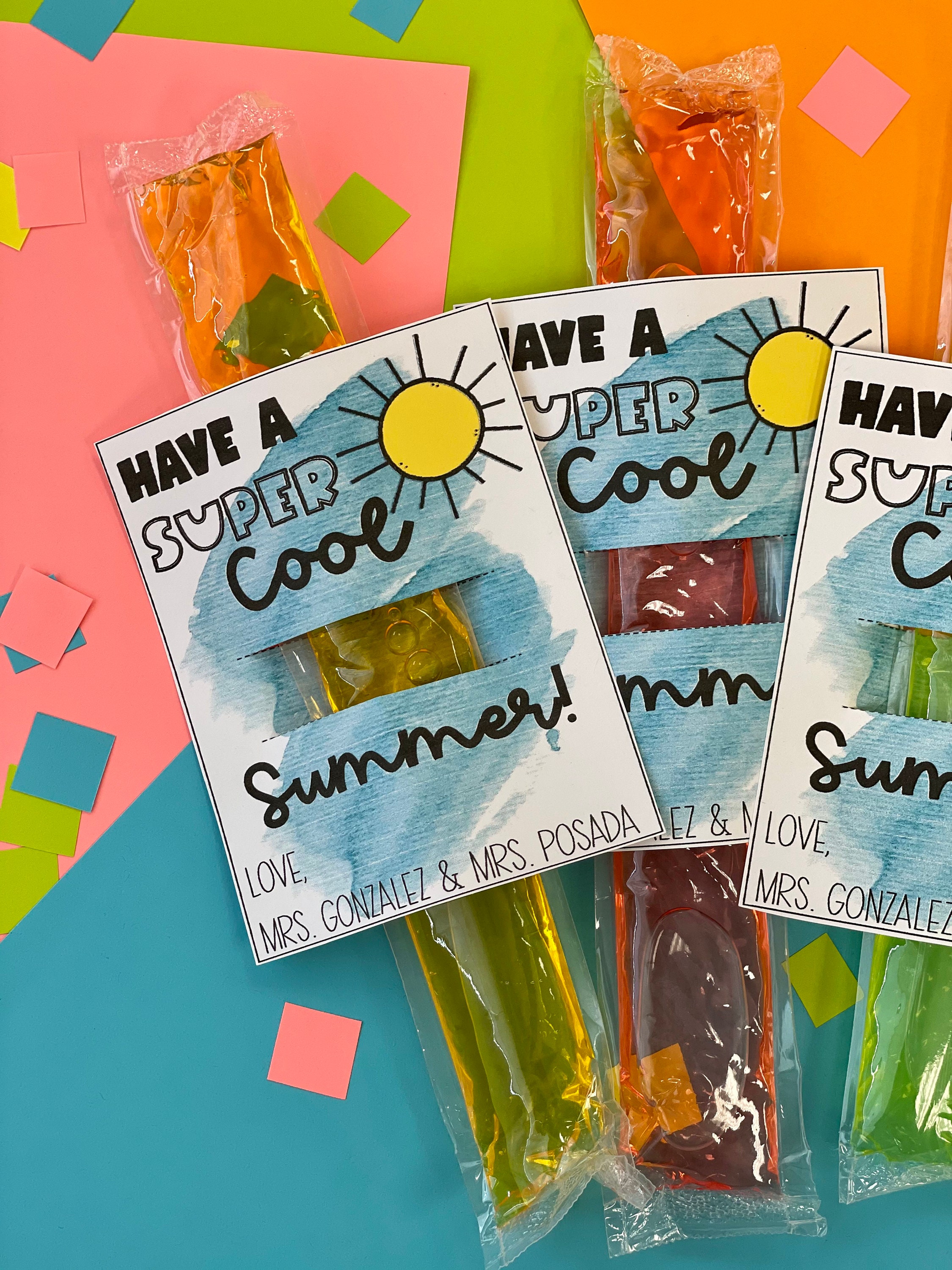 Have a Super Cool Summer, Freeze Pop Tags, Sun Tag, Friend, Family ...