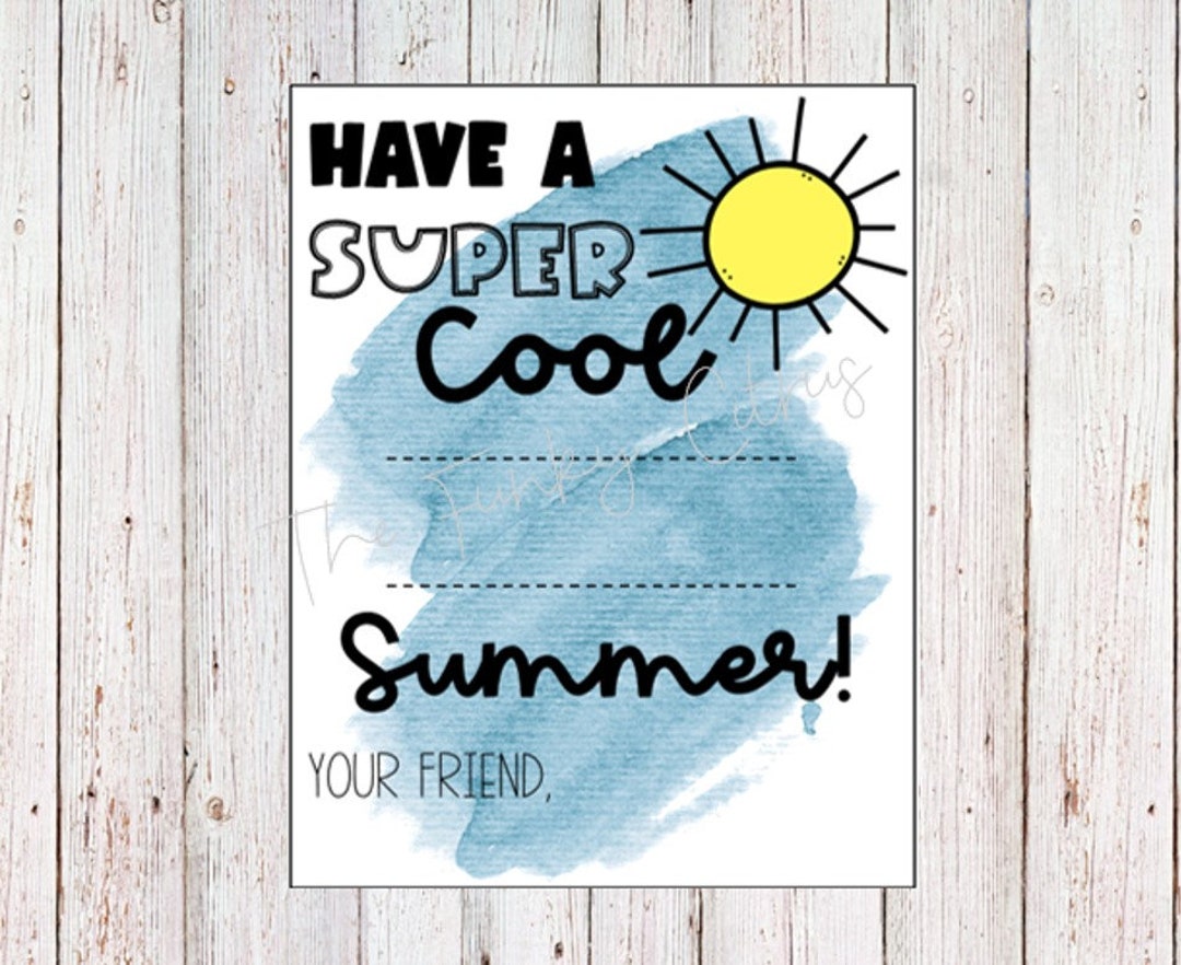 Have a Super Cool Summer, Freeze Pop Tags, Sun Tag, Friend, Family ...