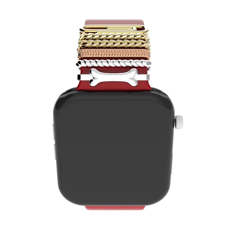 Stackable Solid Gold Apple Watch Charms for Mother's Day - Etsy