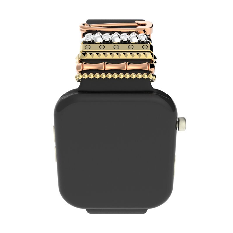 Stackable Solid Gold Apple Watch Charms for Mother's Day - Etsy