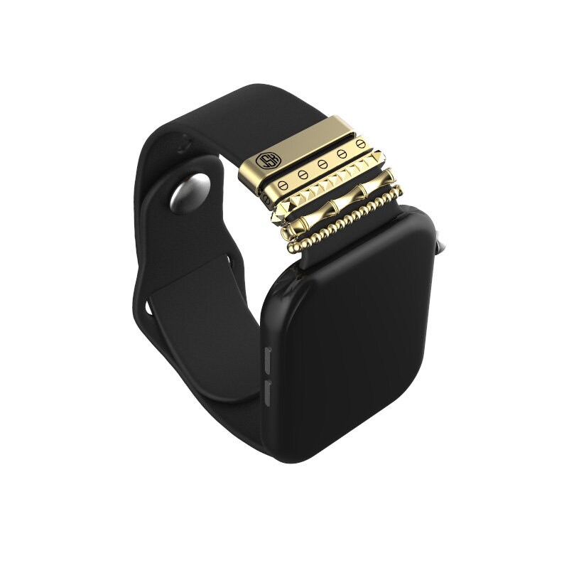 Stackable Solid Gold Apple Watch Charms for Mother's Day Gift, Birthday ...