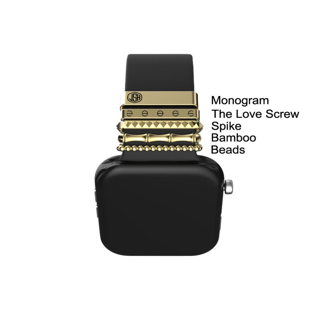 Stackable Solid Gold Apple Watch Charms for Mother's Day Gift, Birthday ...