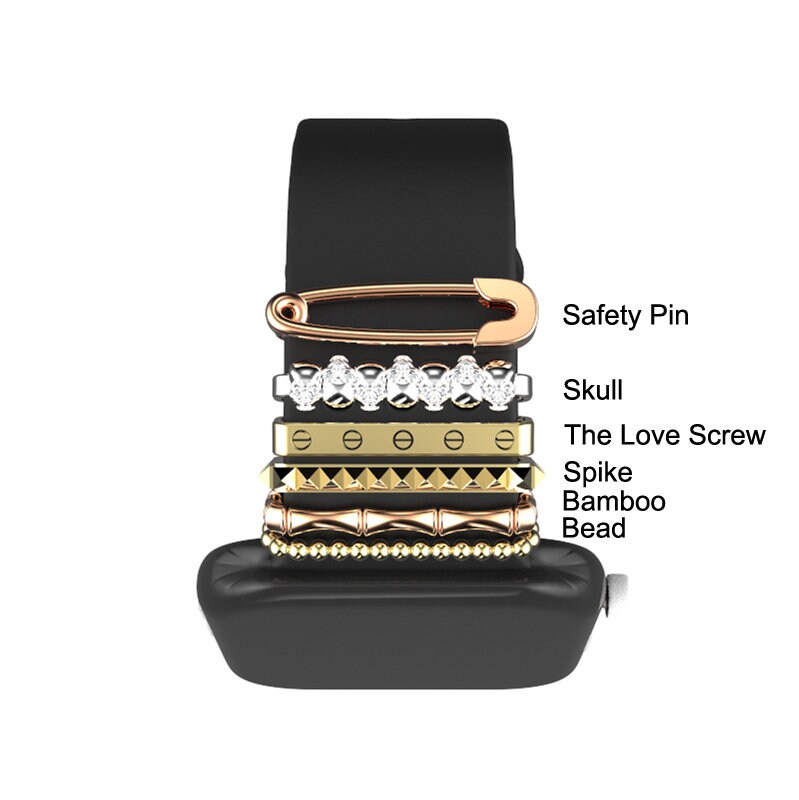 Stackable Solid Gold Apple Watch Charms for Mother's Day - Etsy