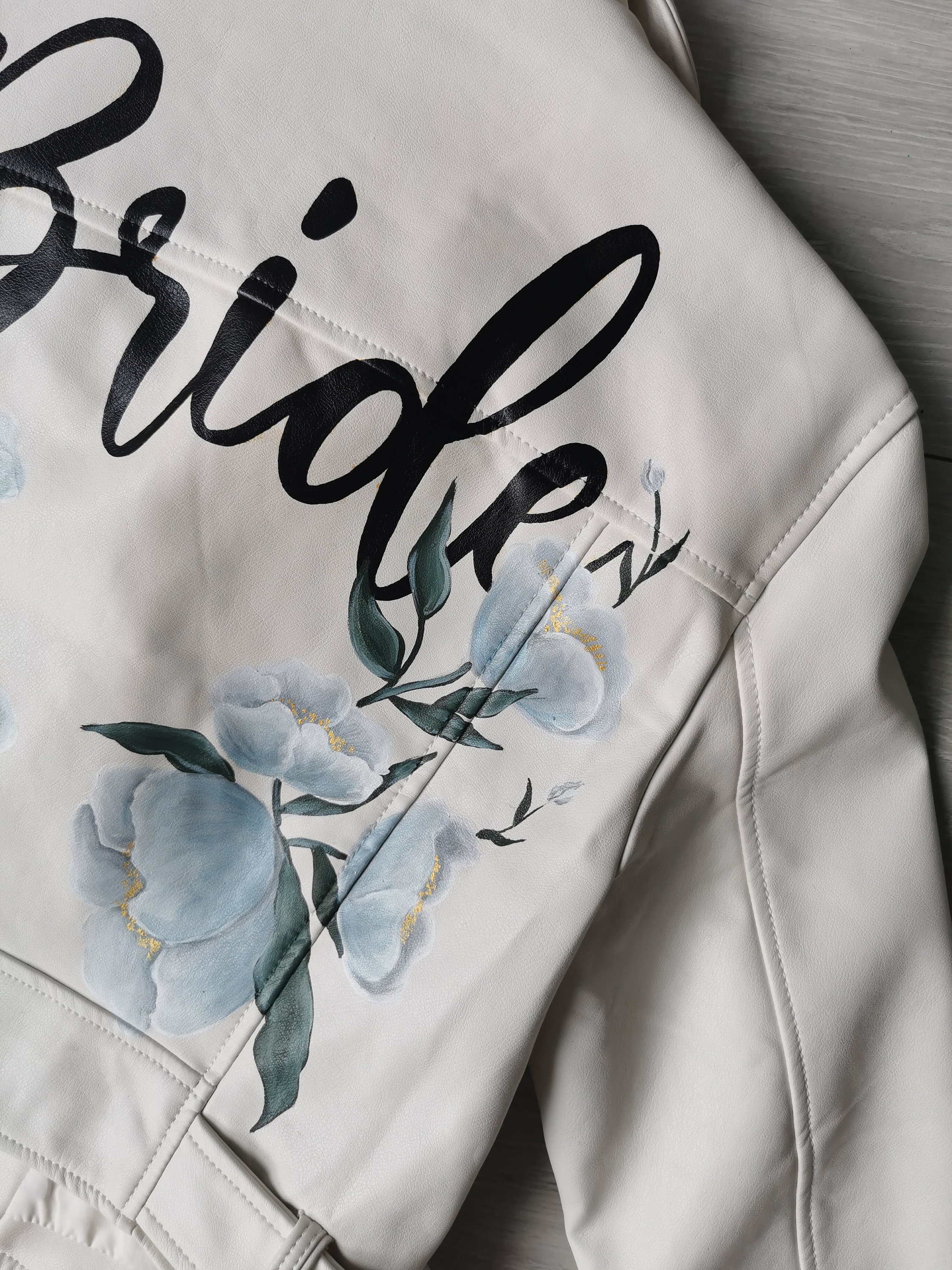 White Leather Bride Jacket Bride Custom Leather Jacket White - Etsy