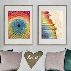 Intricate Bible Cross References Art Print Set - 5 Pieces Featuring ...