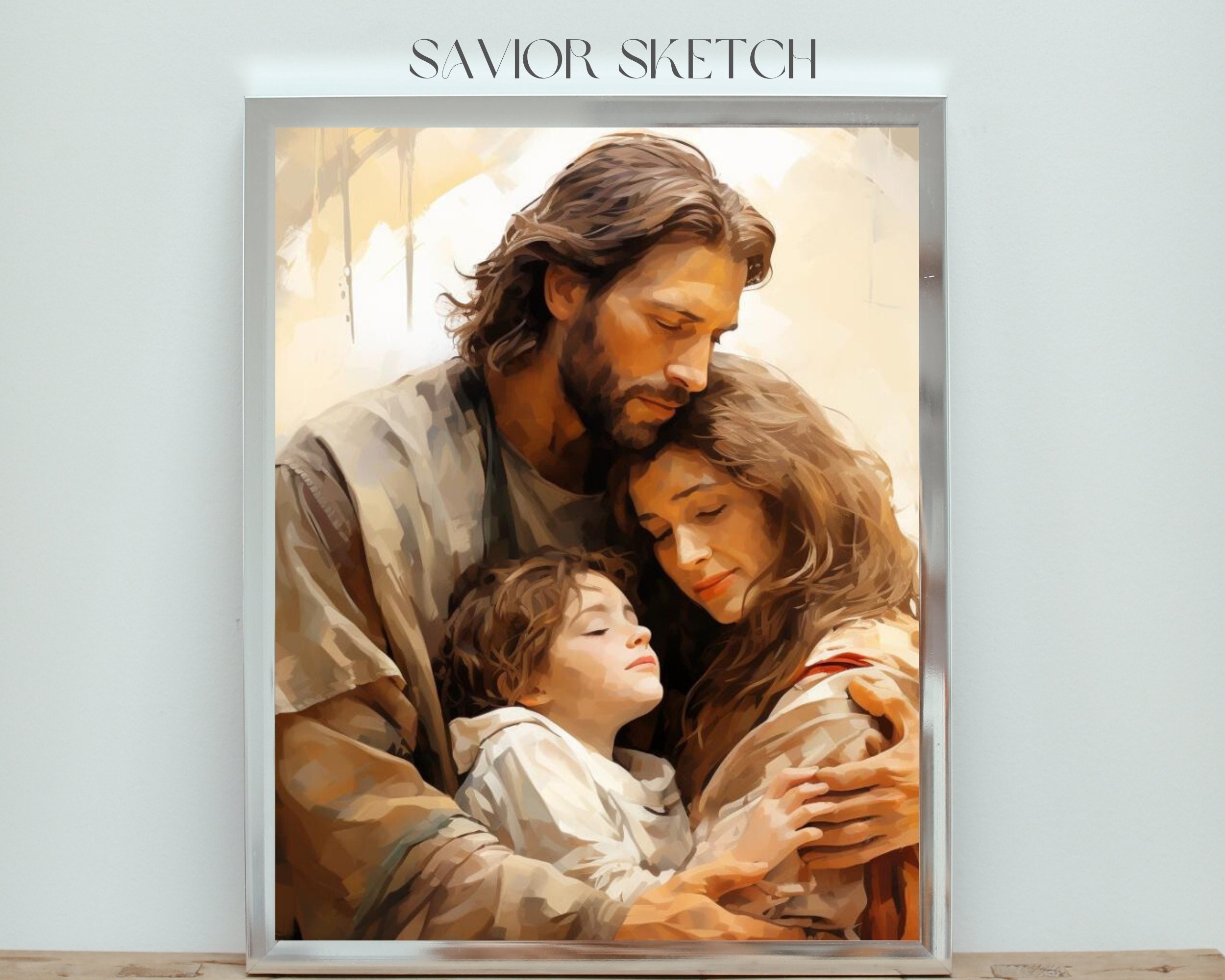 Jesus Listening Divine Connection: Wall Art LDS Art Christian Printable ...