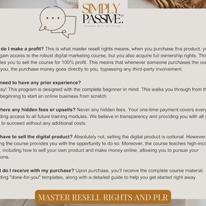 Simply Passive Digital Marketing Course: MRR & PLR Beginner's Guide to ...