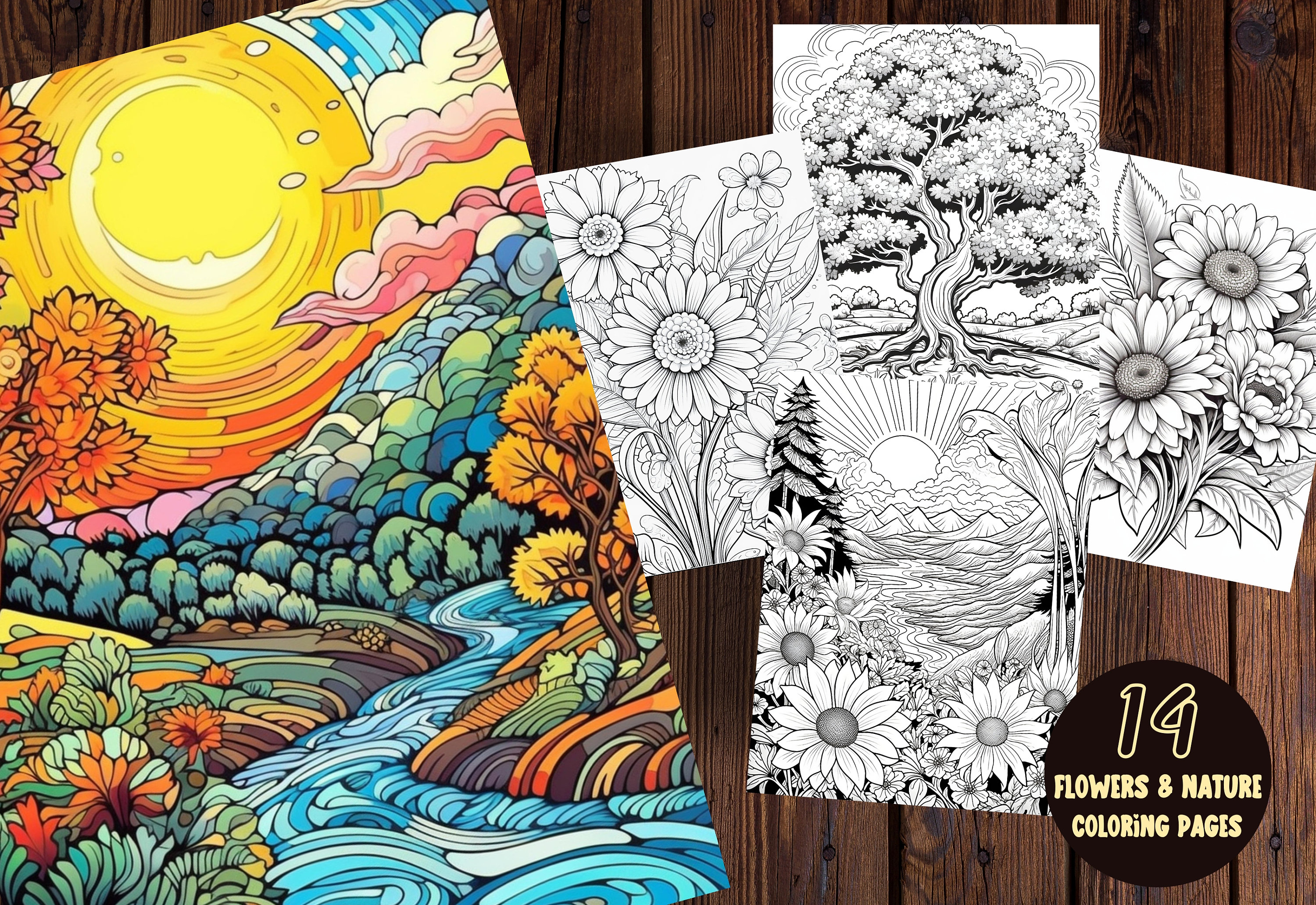 Relaxing Flowers Coloring Book Stress Relief Designs Rose and Mystery ...