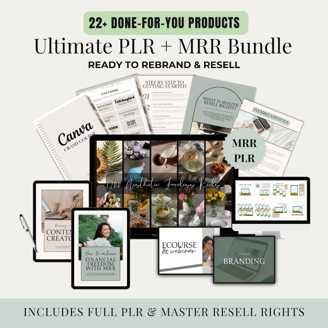 10M+ Ultimate Resell Digital Products Bundle for Passive Income | PLR ...
