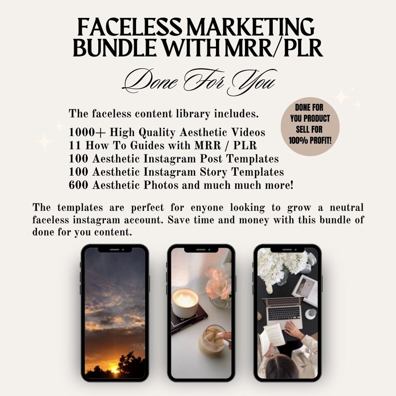 1440+ Faceless Video Reels: Instagram Story Templates, MRR Bundle - Etsy