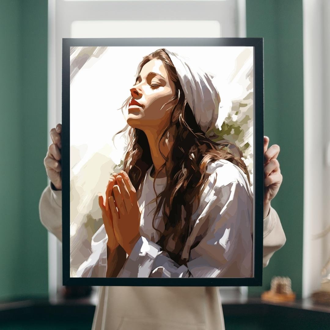 Praying Woman LDS Art Portrait of Christ Digital Download Christian ...