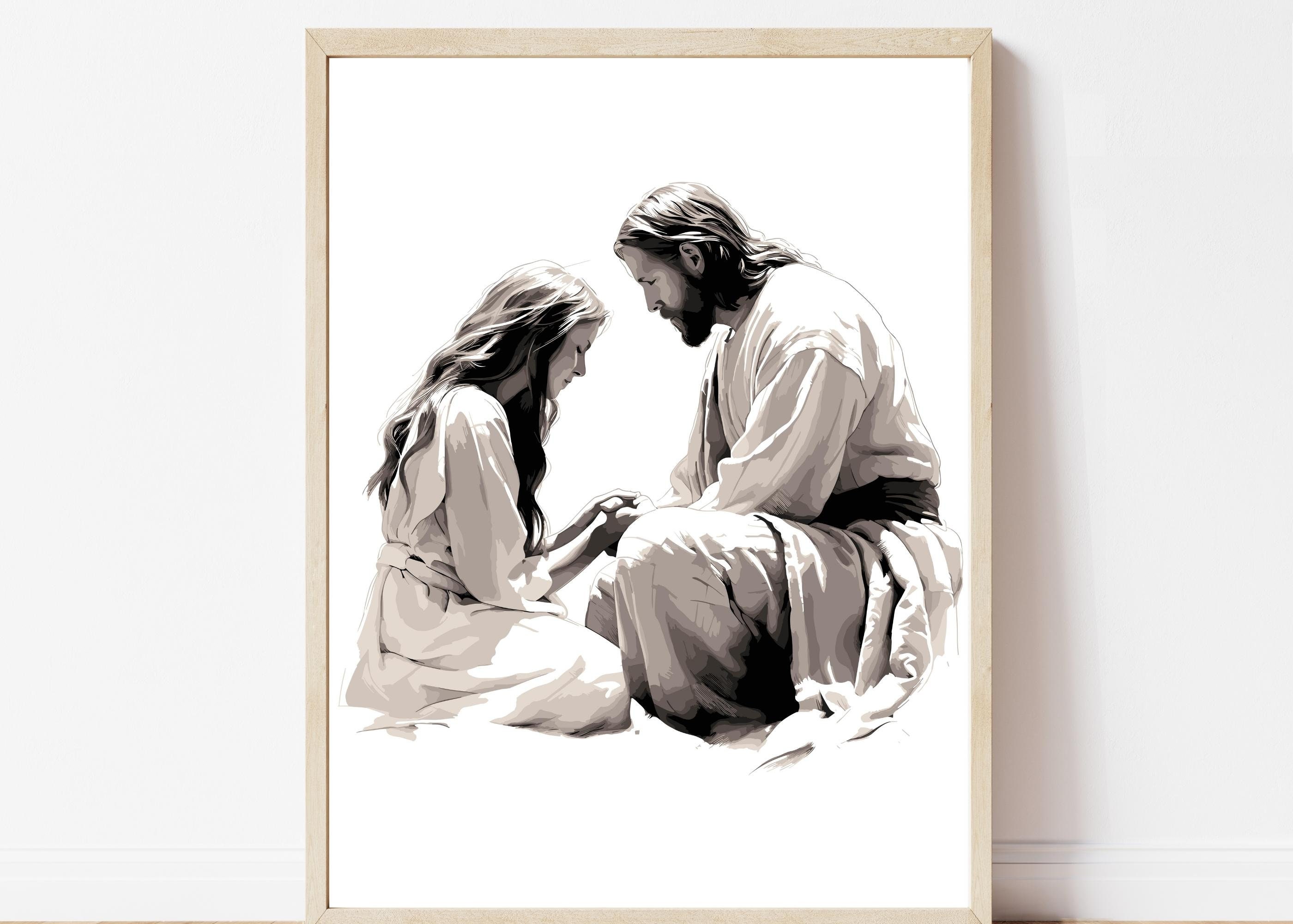 Jesus Portrait Digital Download Christian Wall Art for YW and Religious ...