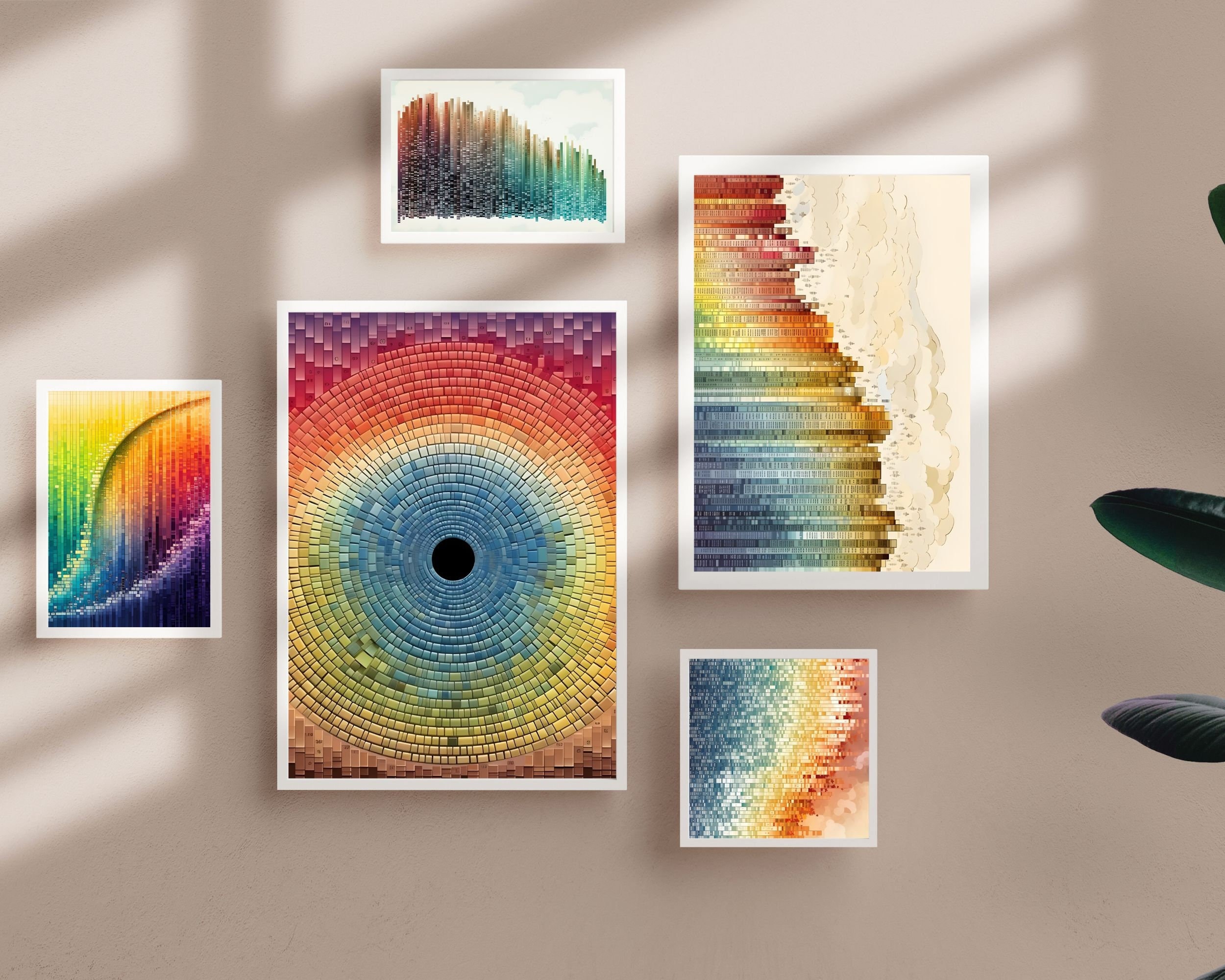 Intricate Bible Cross References Art Print Set - 5 Pieces Featuring ...