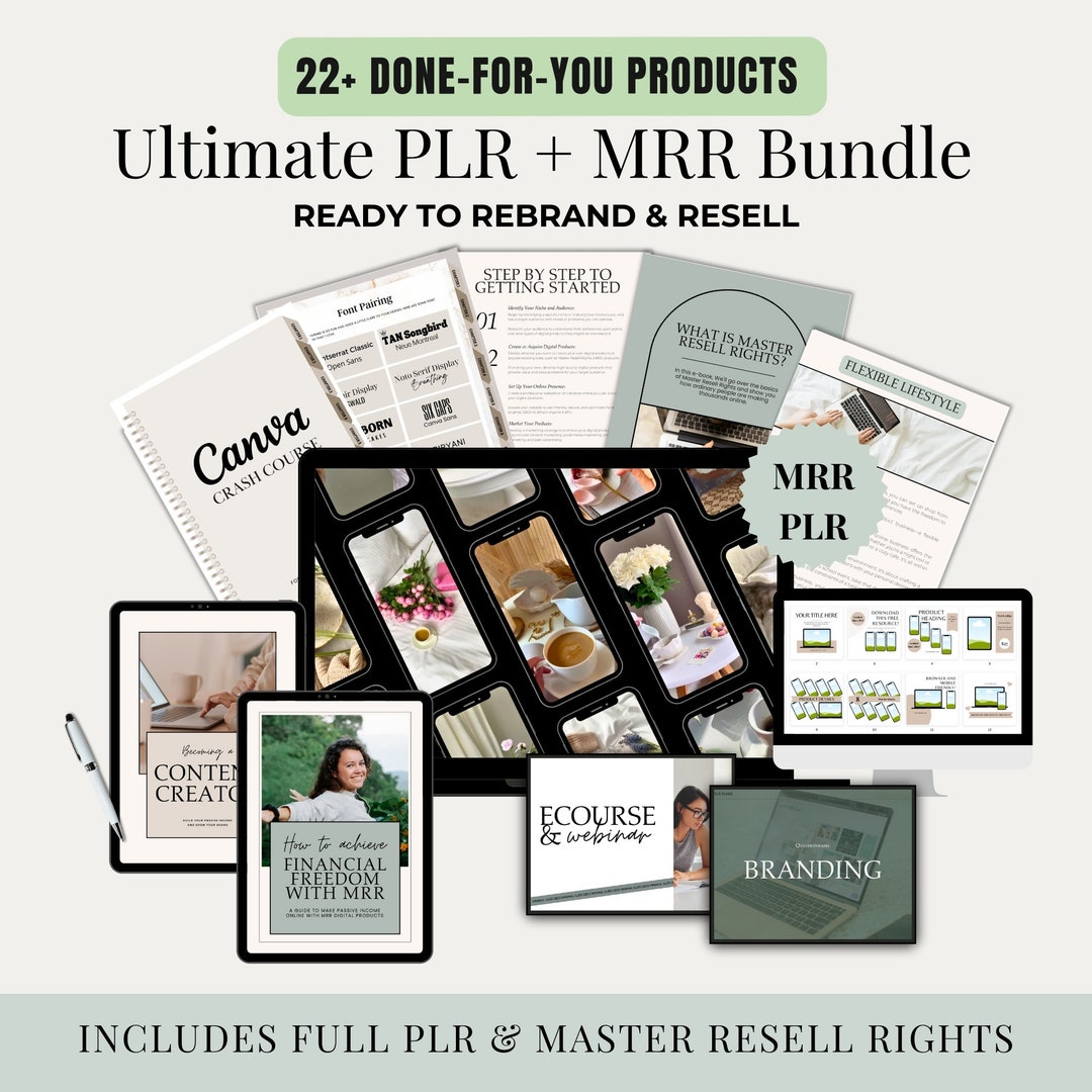 10M Ultimate Resell Digital Products Bundle for Passive Income PLR ...