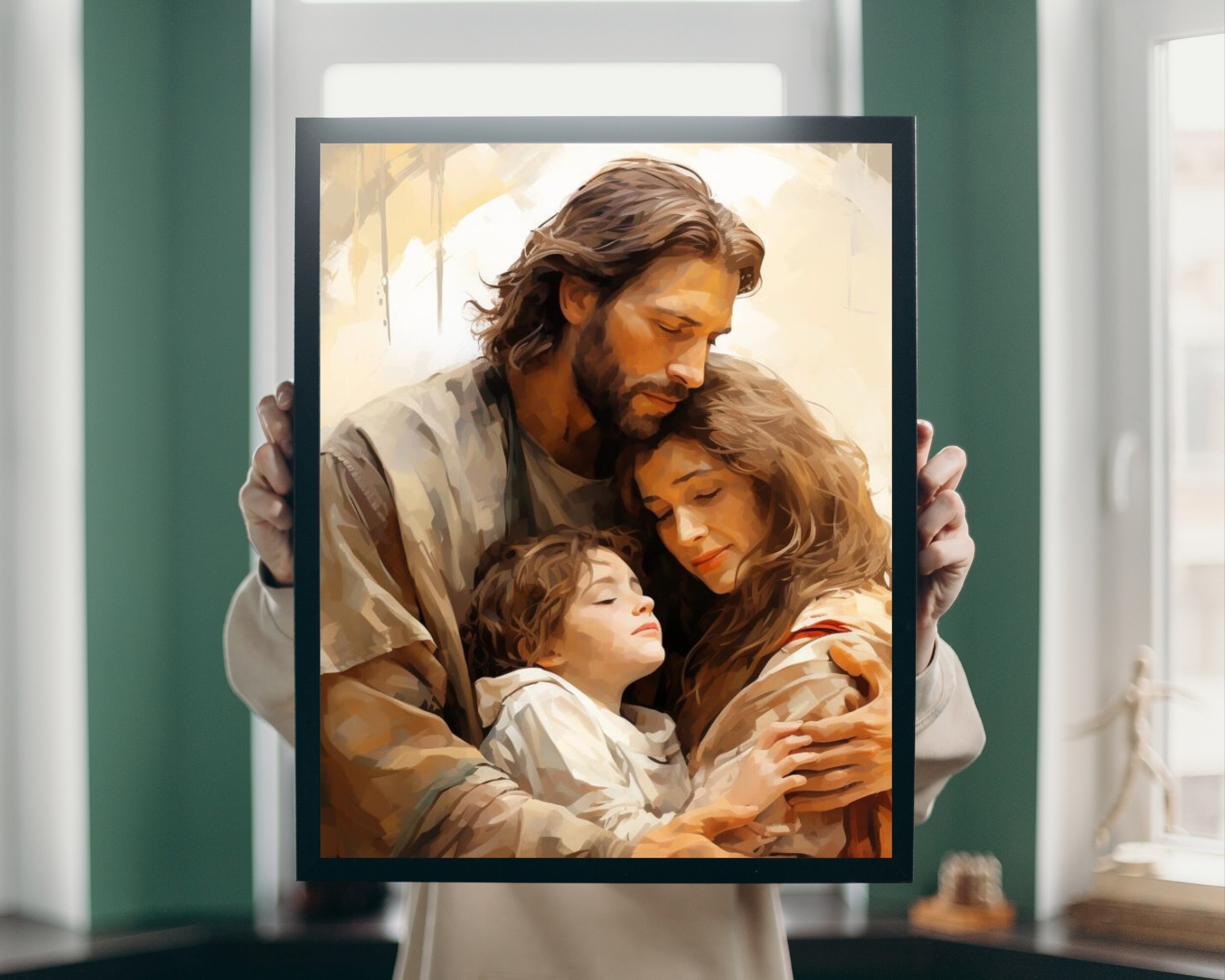 Jesus Listening Divine Connection: Wall Art LDS Art Christian Printable ...