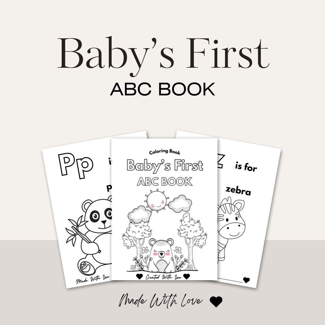 Baby Shower ABC Book | First Alphabet Book | Baby's First ABC Book ...