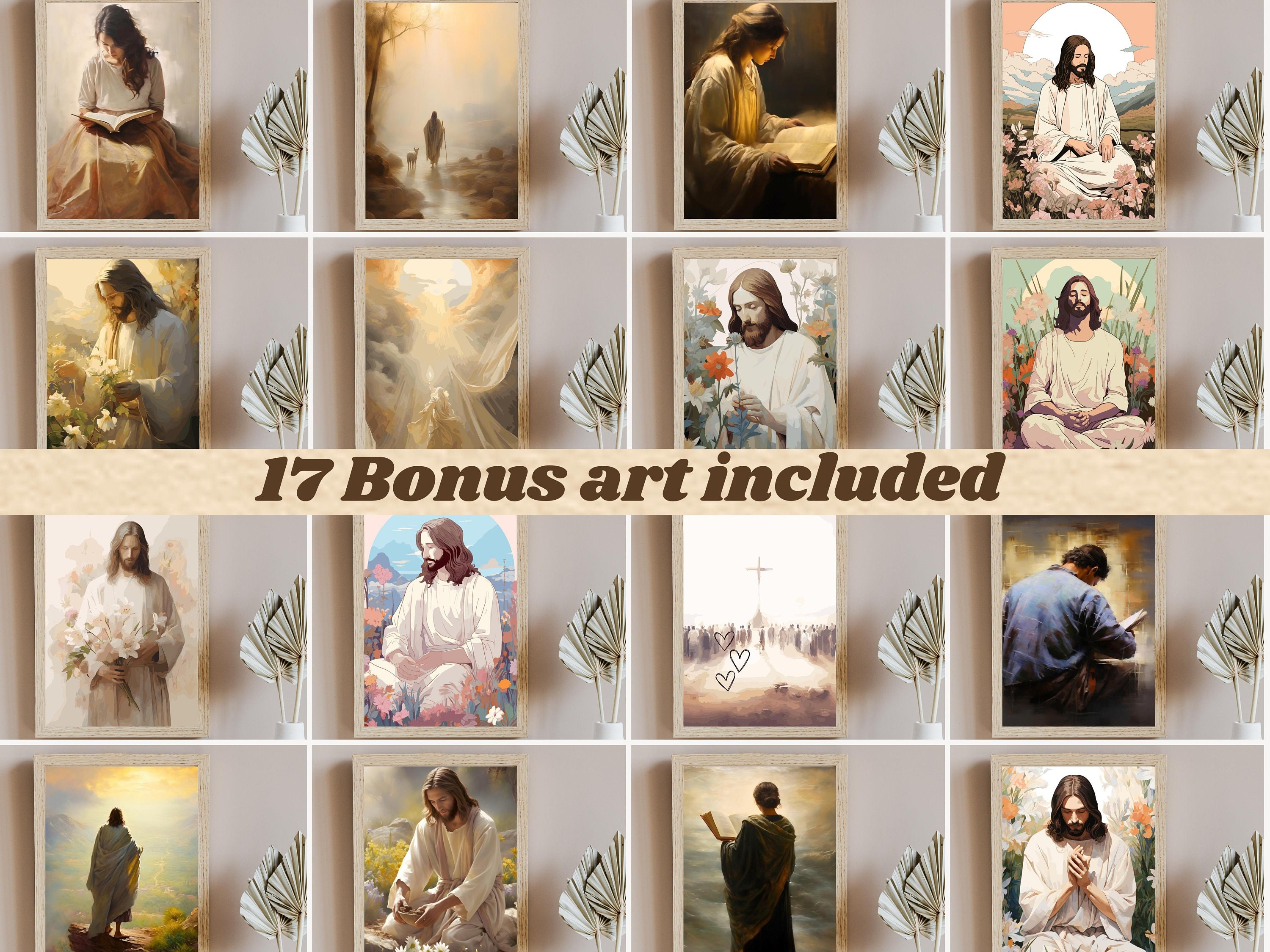 Intricate Bible Cross References Art Print Set 5 Pieces Featuring 63779 ...