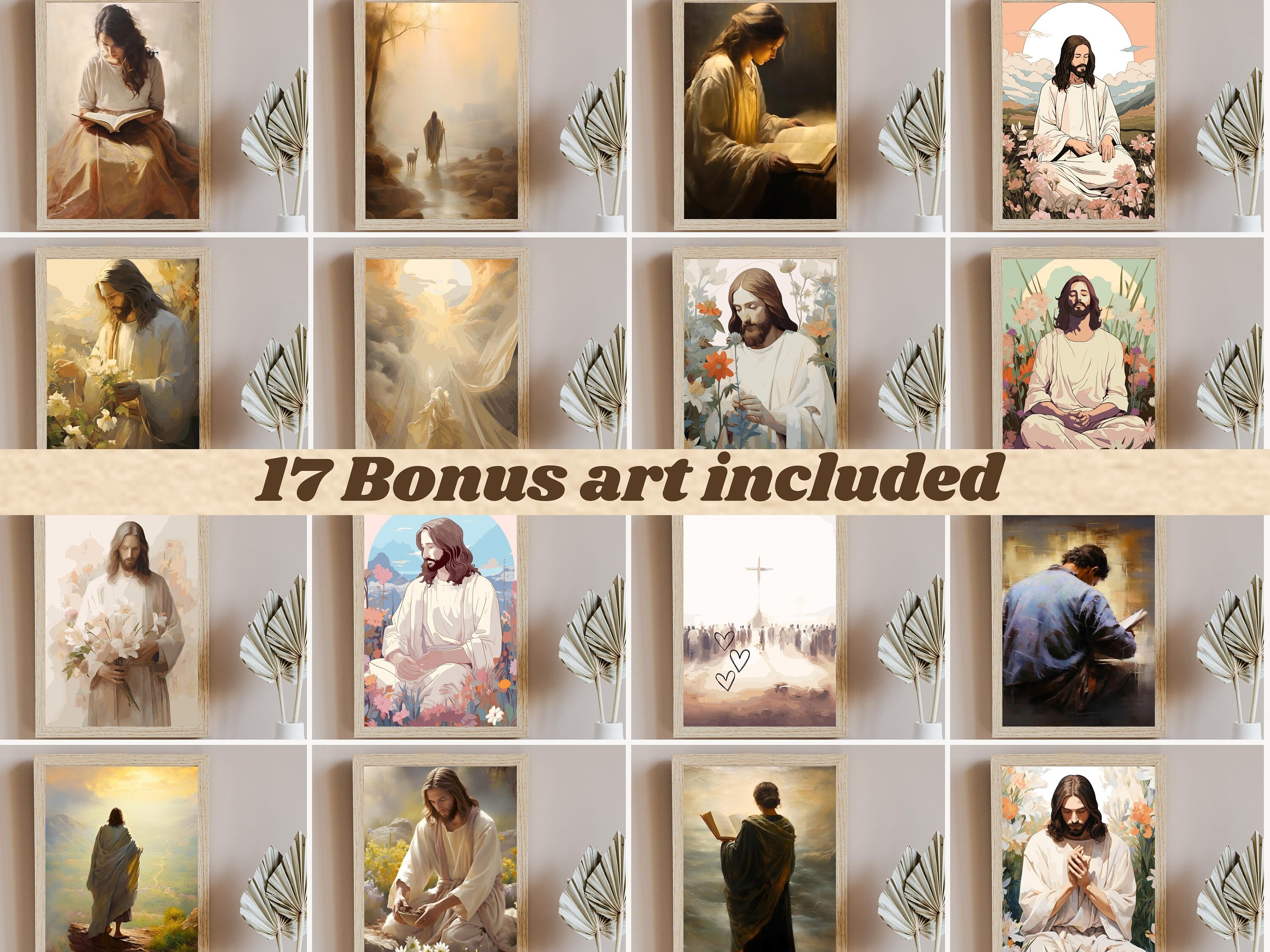 Christ and Flowers Print - LDS Art for Gardeners - Religious Portrait ...