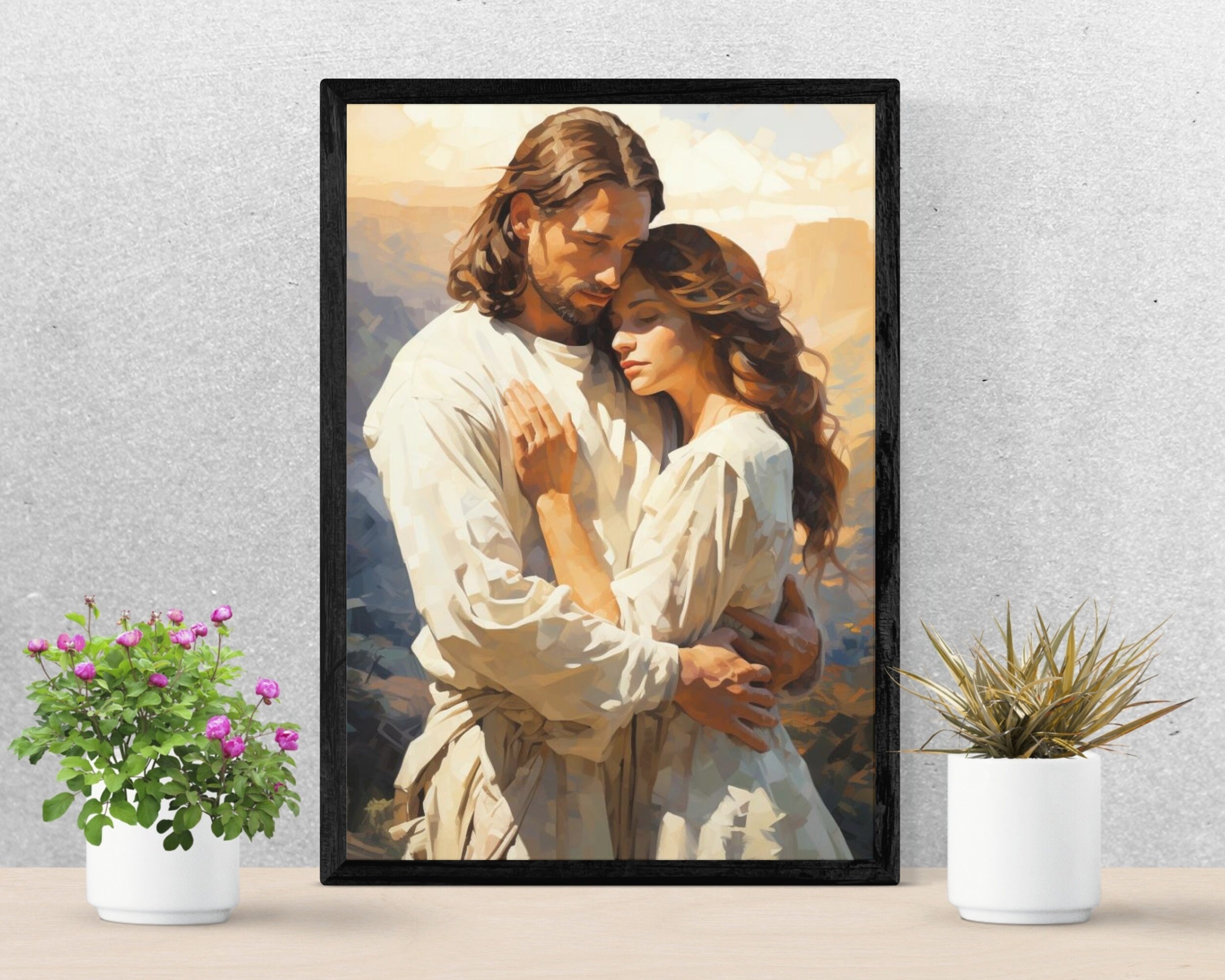 Jesus Listening Divine Connection: Wall Art LDS Art Christian Printable ...