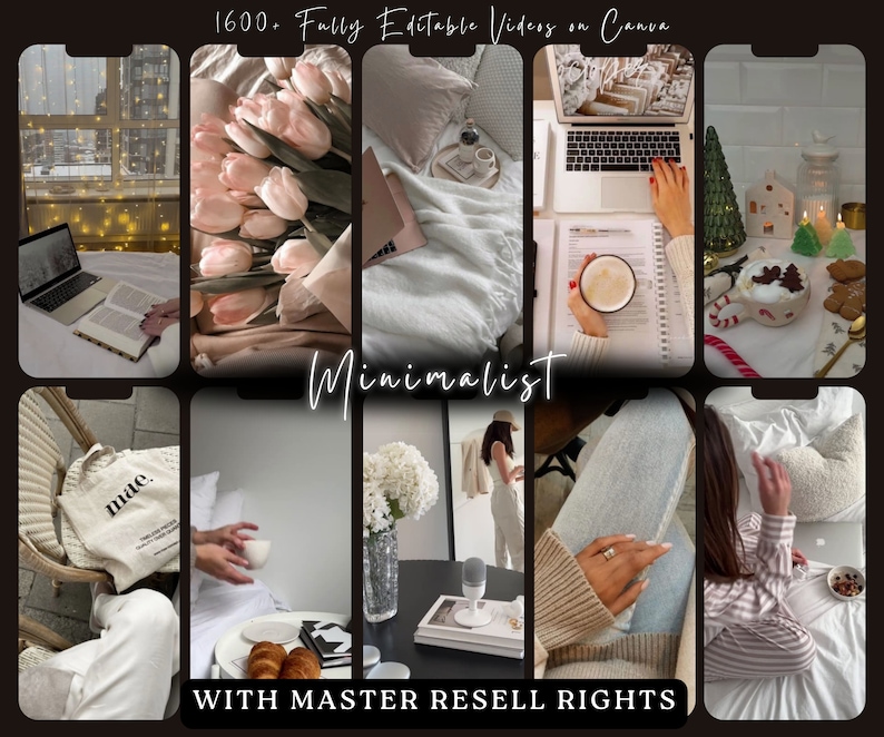 6000 Faceless Aesthetic Videos for Instagram Reels, Minimalist Faceless ...