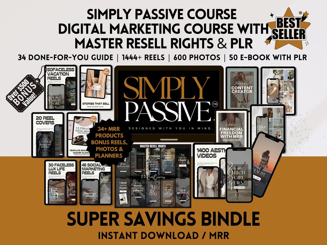 Simply Passive: Digital Marketing Course for Beginners - MRR & PLR ...