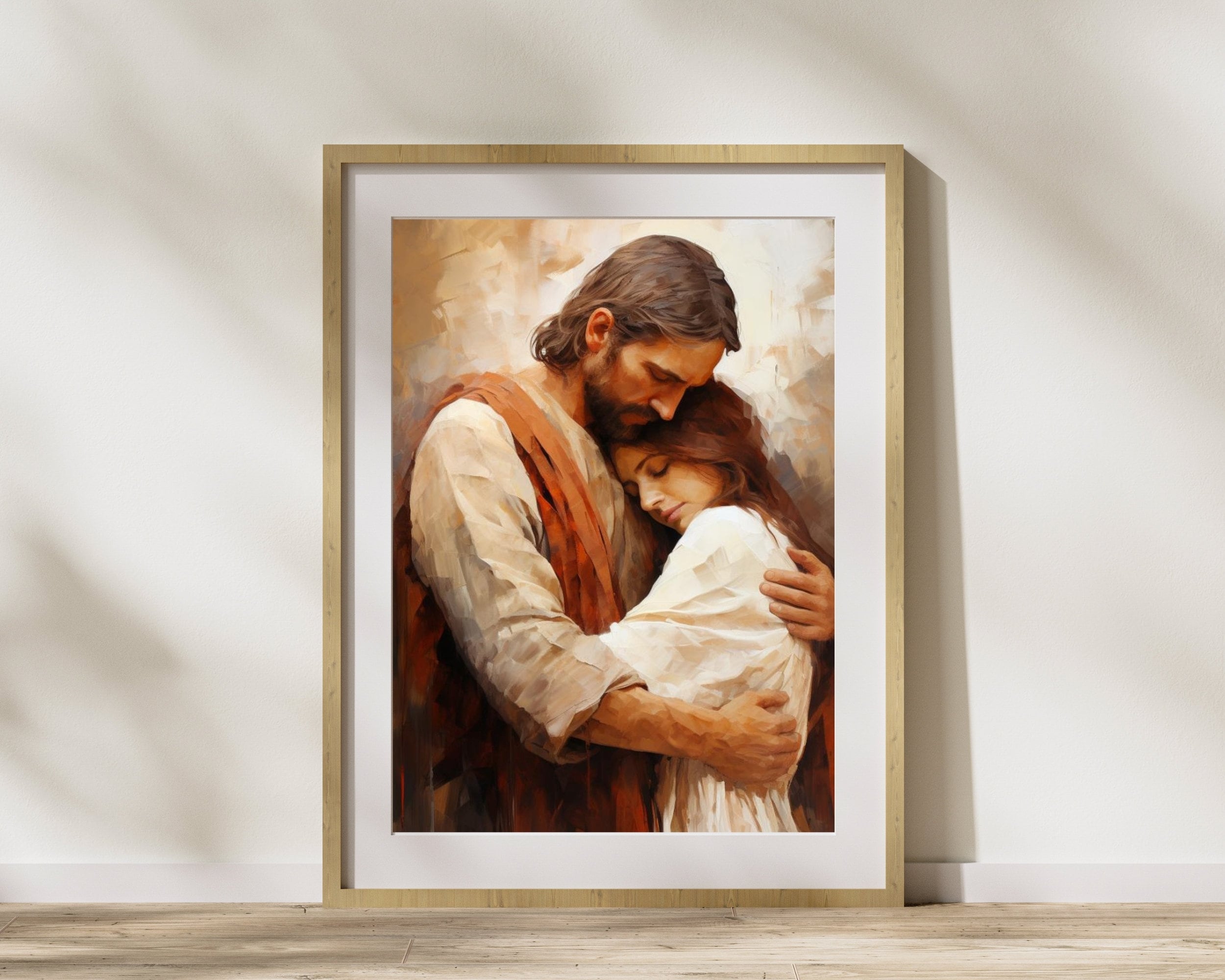 Jesus Hugging Woman Art | LDS Christian Portrait (digital Download) - Etsy