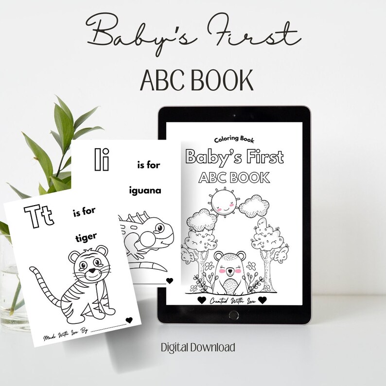 Baby Shower ABC Book First Alphabet Book Baby's First ABC Book ...