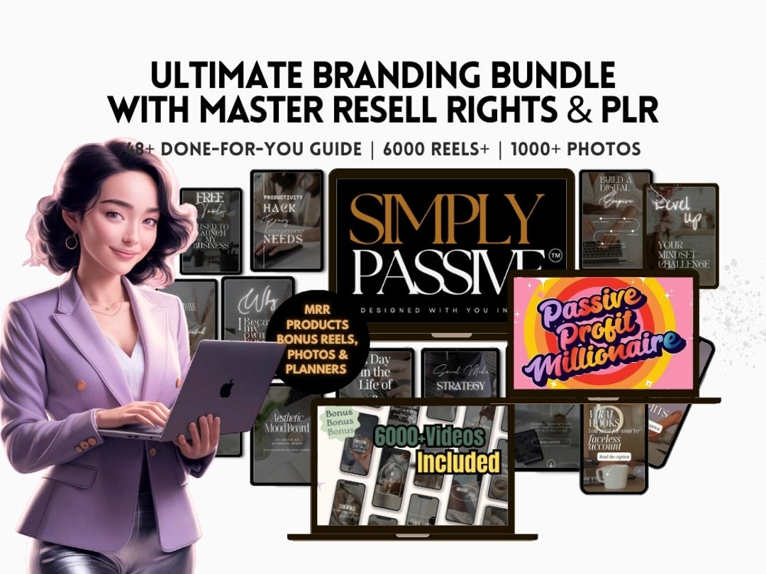 Passive Profit Mastery Bundle - MRR & PLR Digital Marketing Toolkit | Faceless Guides for ...