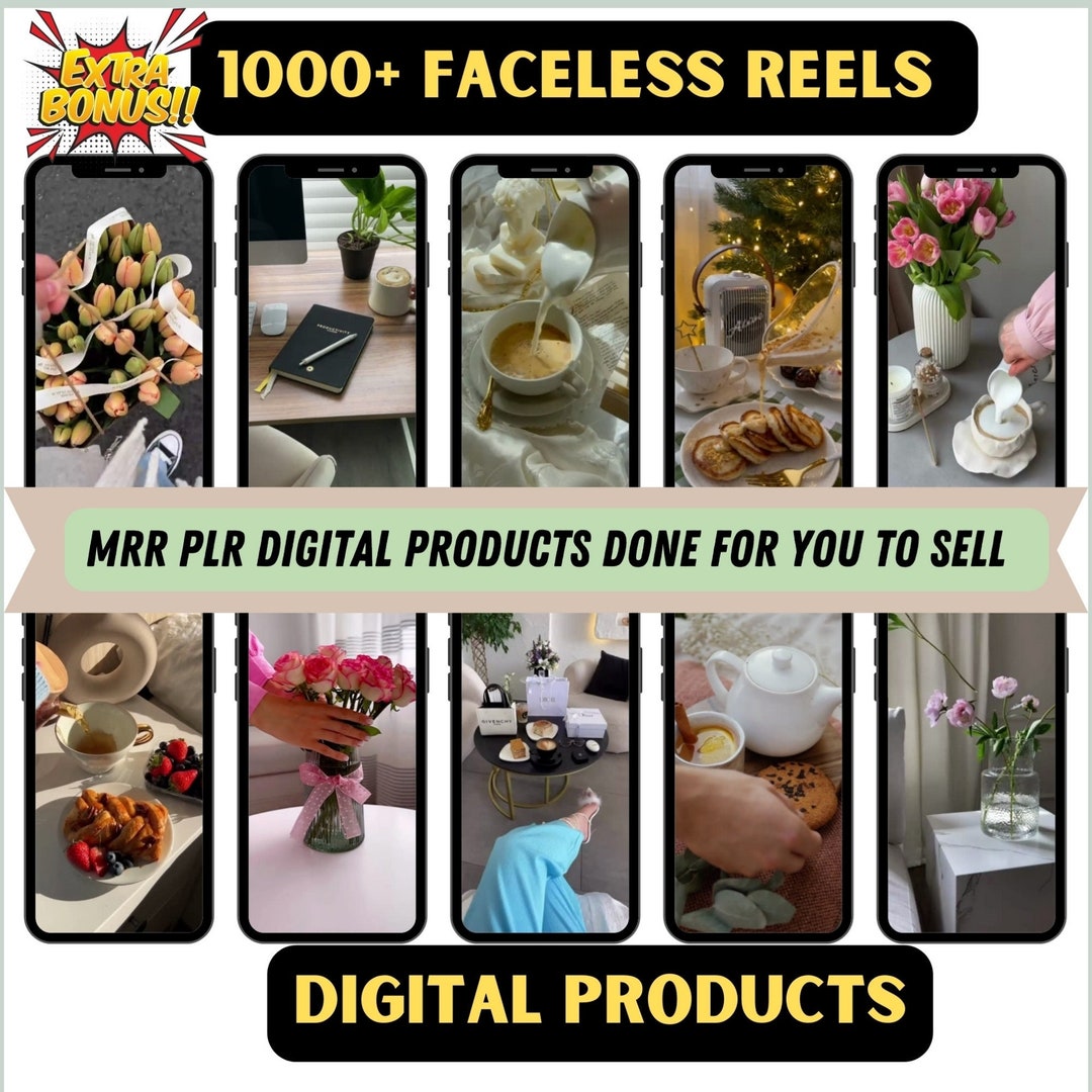 1000+ Premium Faceless Videos With MRR. Boost IG Growth With Aesthetic ...