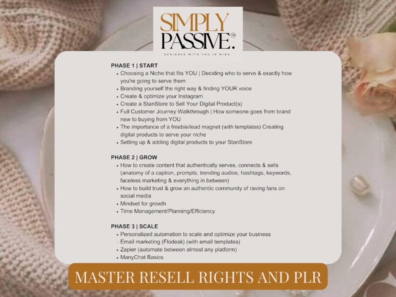 Simply Passive Digital Marketing Course: MRR & PLR, Ideal for Beginners Seeking Passive Income ...