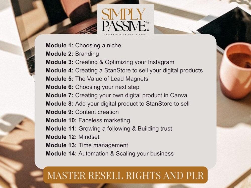 Simply Passive Digital Marketing Course: MRR & PLR, Ideal for Beginners ...