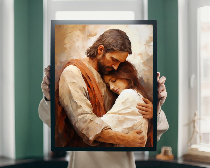 Jesus Listening Divine Connection: Wall Art LDS Art Christian Printable ...