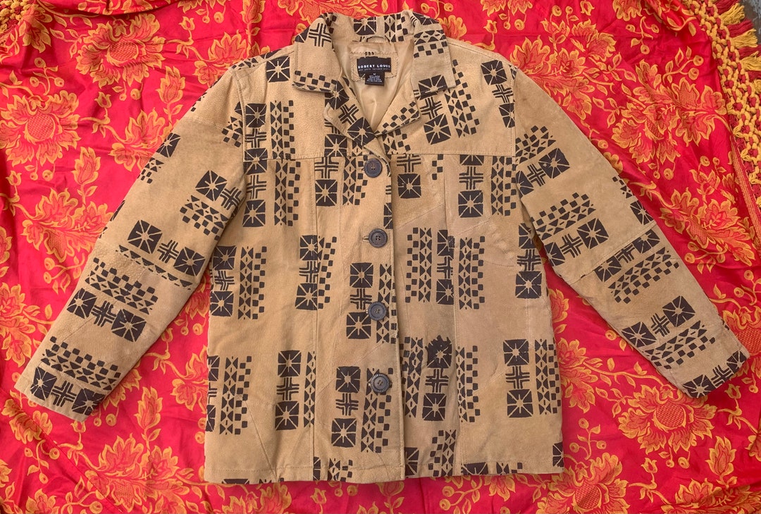 Robert Louis Art Style Leather Jacket - Etsy