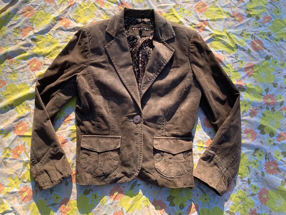 Dalia Brown Suede Leather Jacket - Gem